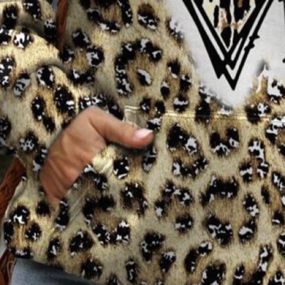 Tops | New Leopard Print Hoodie | Poshmark